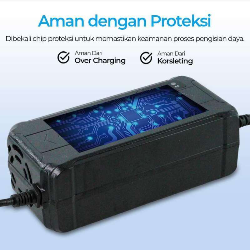 Jual Adaptor Charger Baterai Converter Aki Motor Skuter V Ah Yf Aki Matic Otomatis