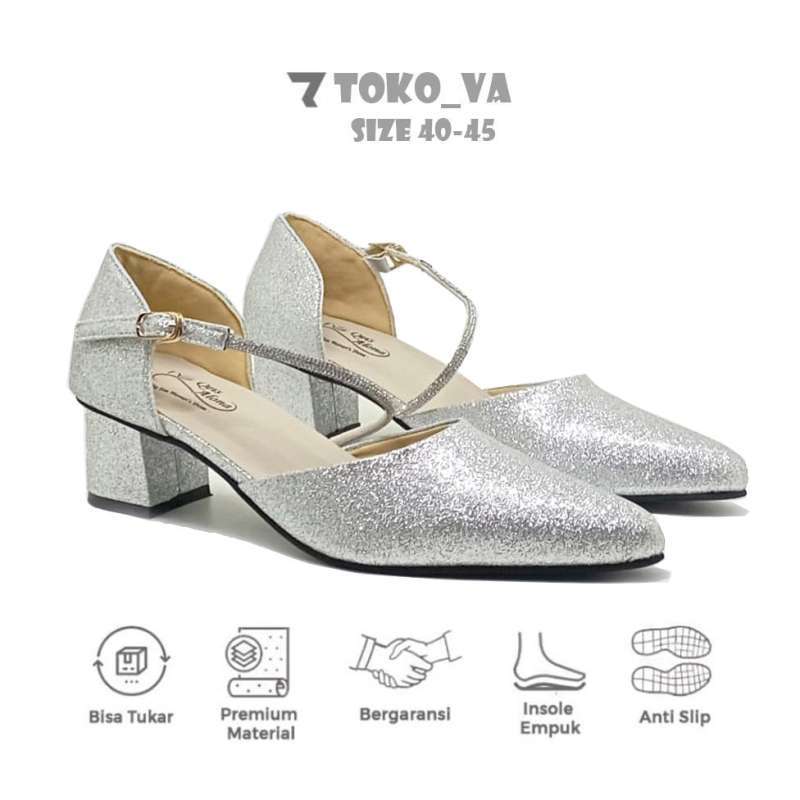 Promo Wolfs Sepatu Sandal Heels Wanita Hak 5cm Ukuran Jumbo Besar | No ...