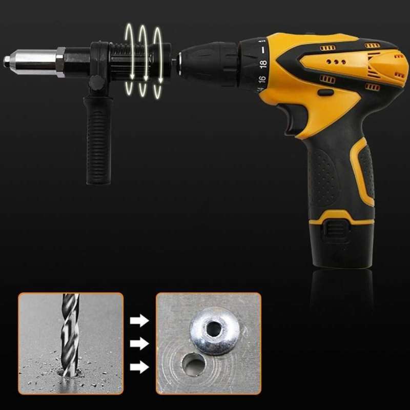 Jual Ronghe Adaptor Paku Rivet Gun Converter Drill 2.4-4.8 Mm Nas32 ...