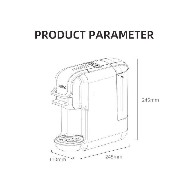 Jual Mesin Kopi Espresso 5in1 Coffee Maker 19 Bar 1450w 600ml H2b Mesin ...