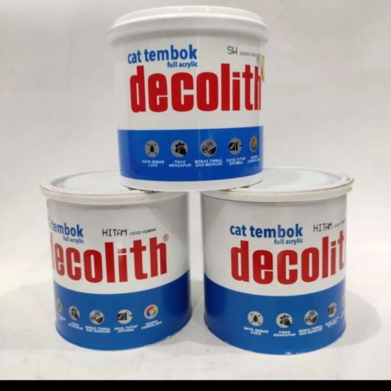 Jual Cat Tembok Plafon Decolith Putih Hitam Interior 1 Kg - Black Di ...