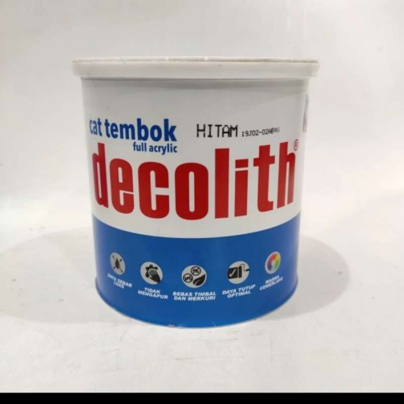 Jual Cat Tembok Plafon Decolith Putih Hitam Interior 1 Kg - Black Di ...