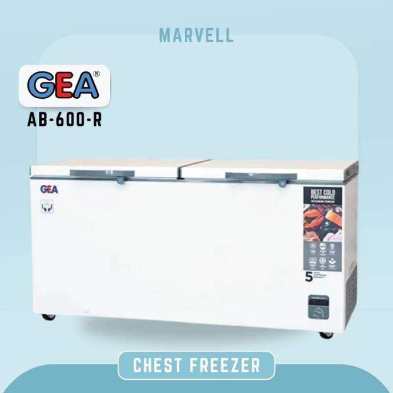 Promo Chest Freezer Gea Ab-600-r Chest Freezer Box 500 Liter Resmi ...