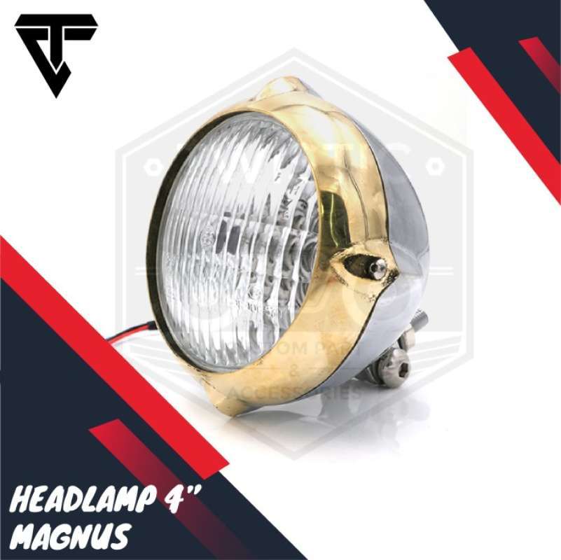 Jual Headlamp Lampu Depan Magnus Motor Custom Universal Chopper Bobber ...