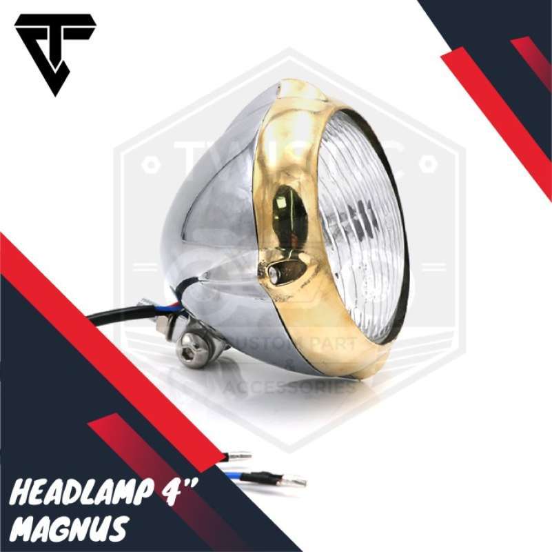 Jual Headlamp Lampu Depan Magnus Motor Custom Universal Chopper Bobber ...