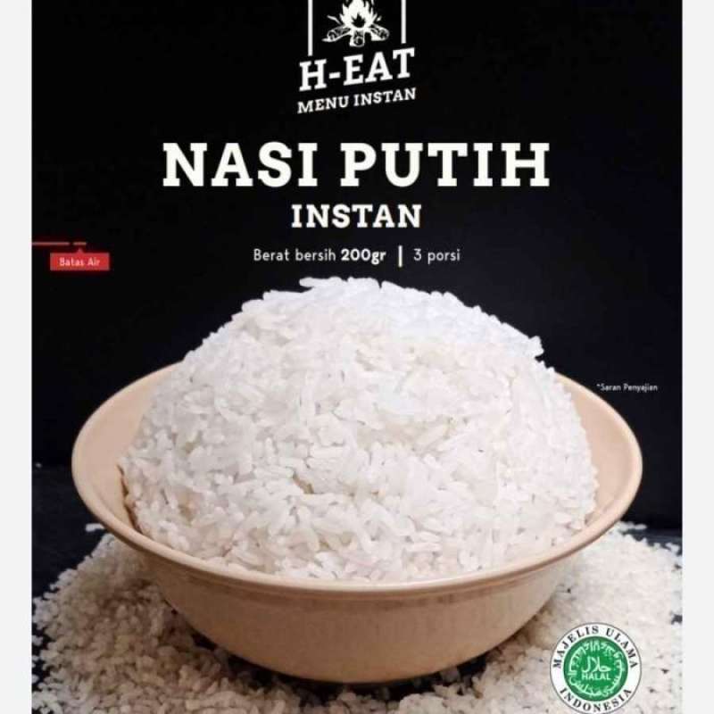 Jual Menu Nasi Putih Instan Makanan Hiking H-eat 200 Gr | 3 Porsi Di ...
