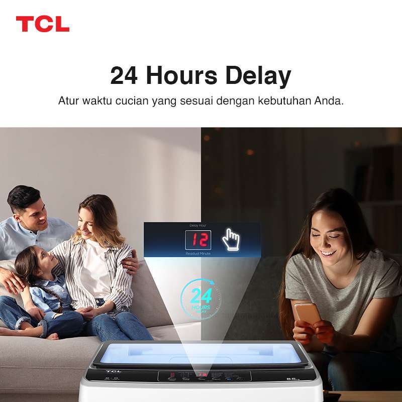 Jual [new] Tcl Mesin Cuci Top Loading 7 Kg - Honeycomb Crystal Drum ...
