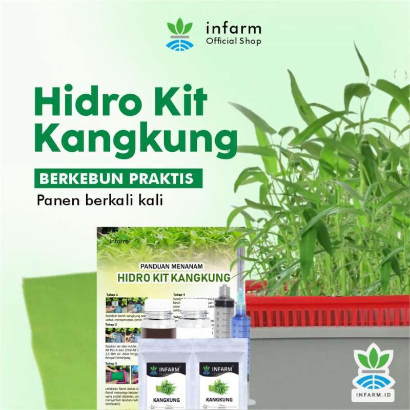 Jual Infarm - Paket Kit Hidroponik Rakit Apung Kangkung Bak Persegi Di Seller Infarm Official ...