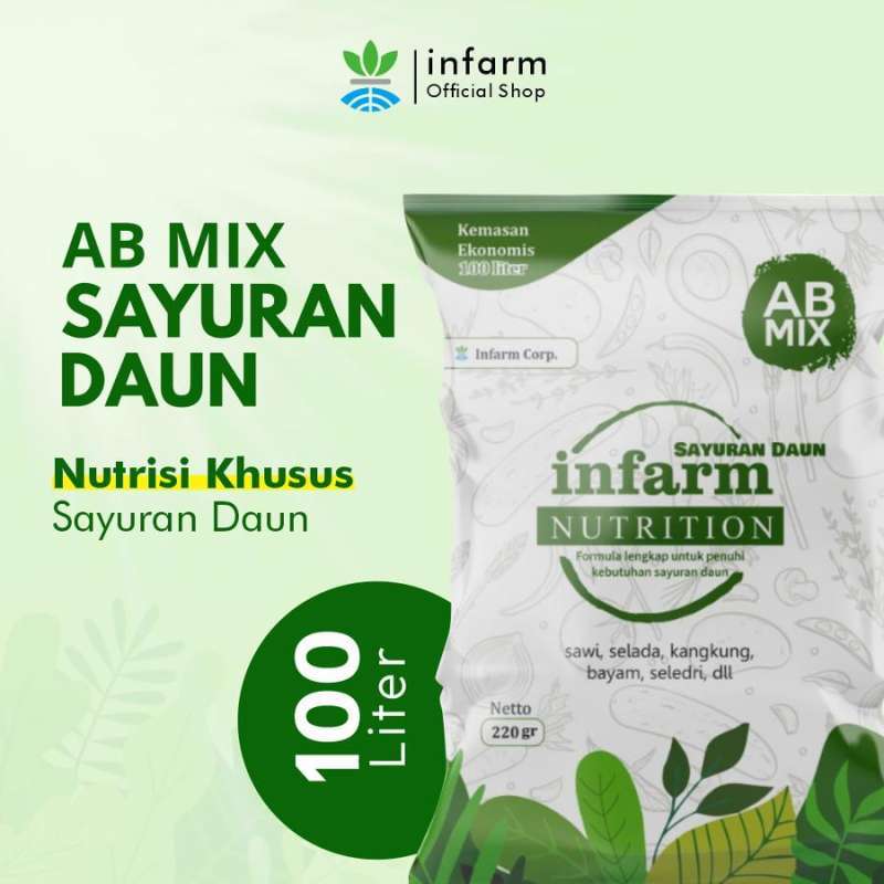 Jual Nutrisi Ab Mix Infarm Lengkap Untuk Berbagai Macam Tanaman 100 L ...