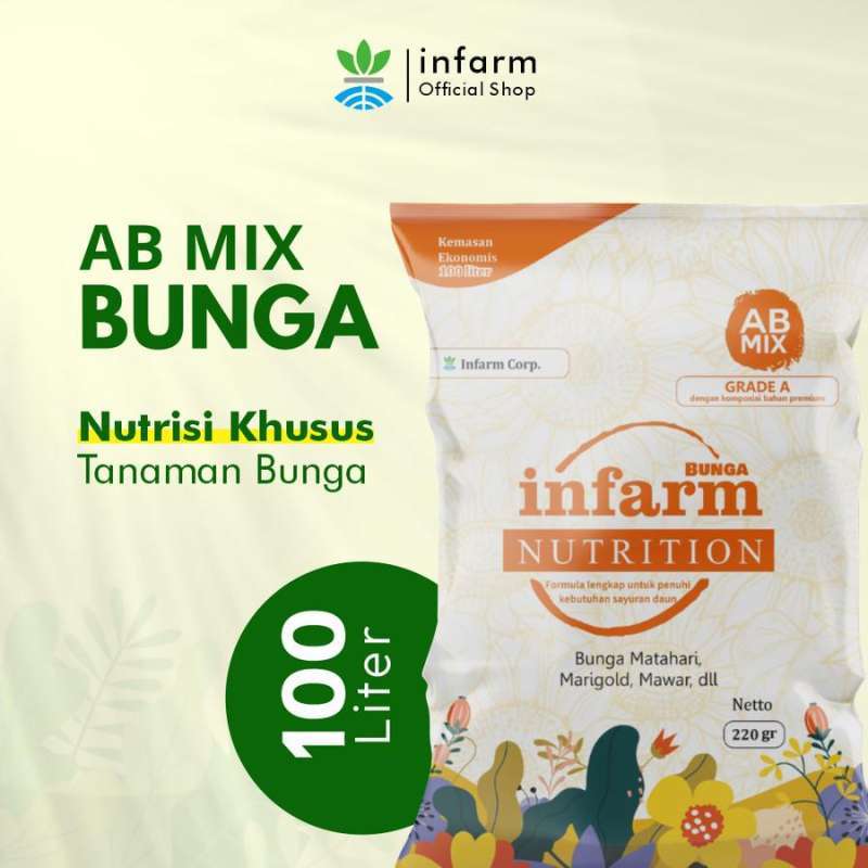 Jual Nutrisi Ab Mix Infarm Lengkap Untuk Berbagai Macam Tanaman 100 L ...