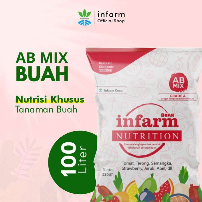 Jual Nutrisi Ab Mix Infarm Lengkap Untuk Berbagai Macam Tanaman 100 L ...