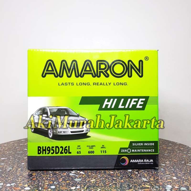 Promo Aki Mobil Lama Amaron Hi-life 95d26l / Ns70l 12v 65ah Promo ...