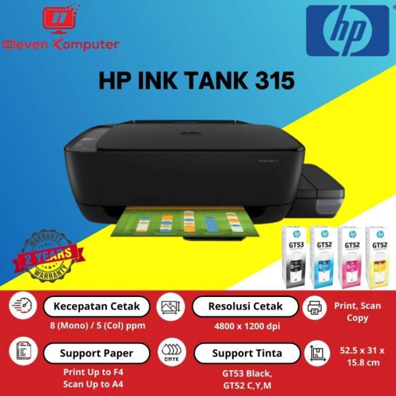 Promo Printer Hp Smart Tank 315 ( Garansi Resmi Hp ) Diskon 9% Di ...