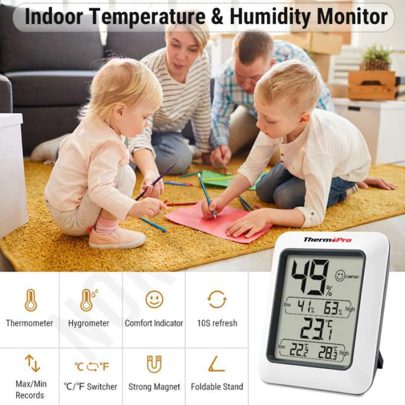 Promo Thermometer Hygrometer Humidity Termometer Suhu Ruang Thermopro ...