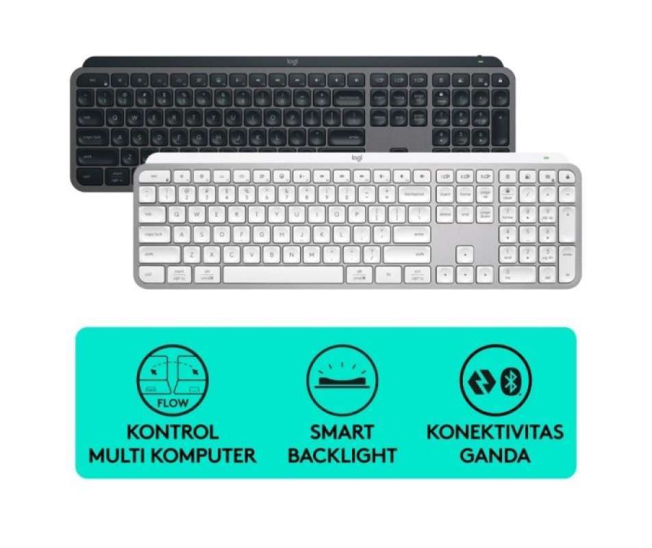 Promo Logitech Mx Keys S Keyboard Wireless Bluetooth Smart Backlight ...