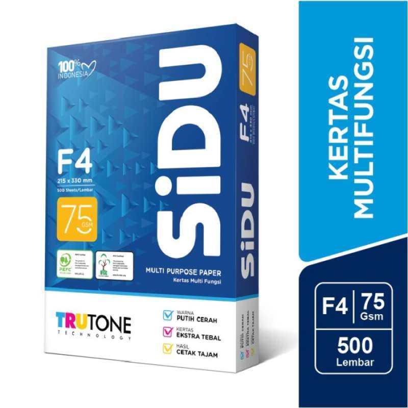 Jual Kertas Hvs Sidu F4 75 & 80 Gram Ori Di Seller Mahkota Komputer ...