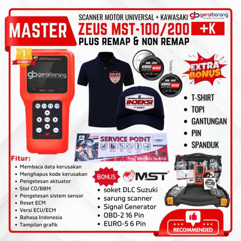 Promo Scanner Motor Injeksi Universal Master Zeus Mst200 Plus Dengan ...