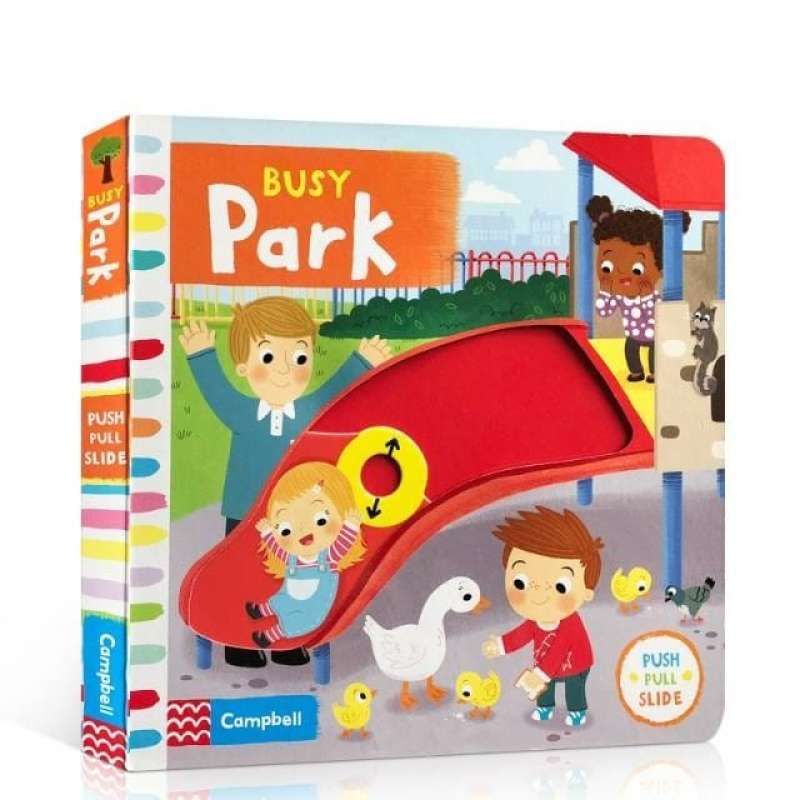 Promo Busy Park /board Buku/ Push Pull Slide Book/buku Import/cambp ...