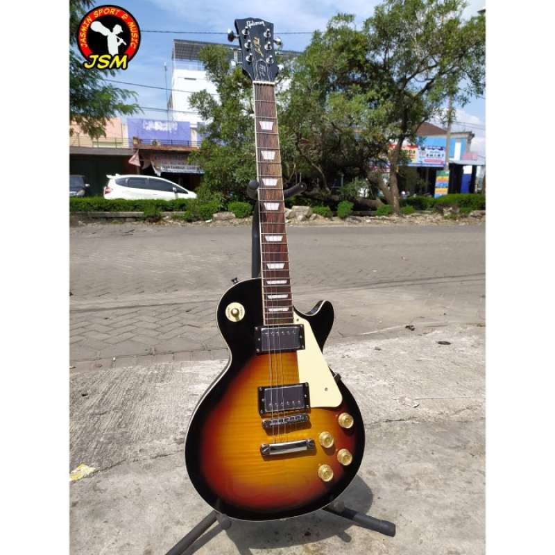 Promo Gitar Elektrik Gibson Les Paul Custom Sunbrush Hitam Diskon 33% ...