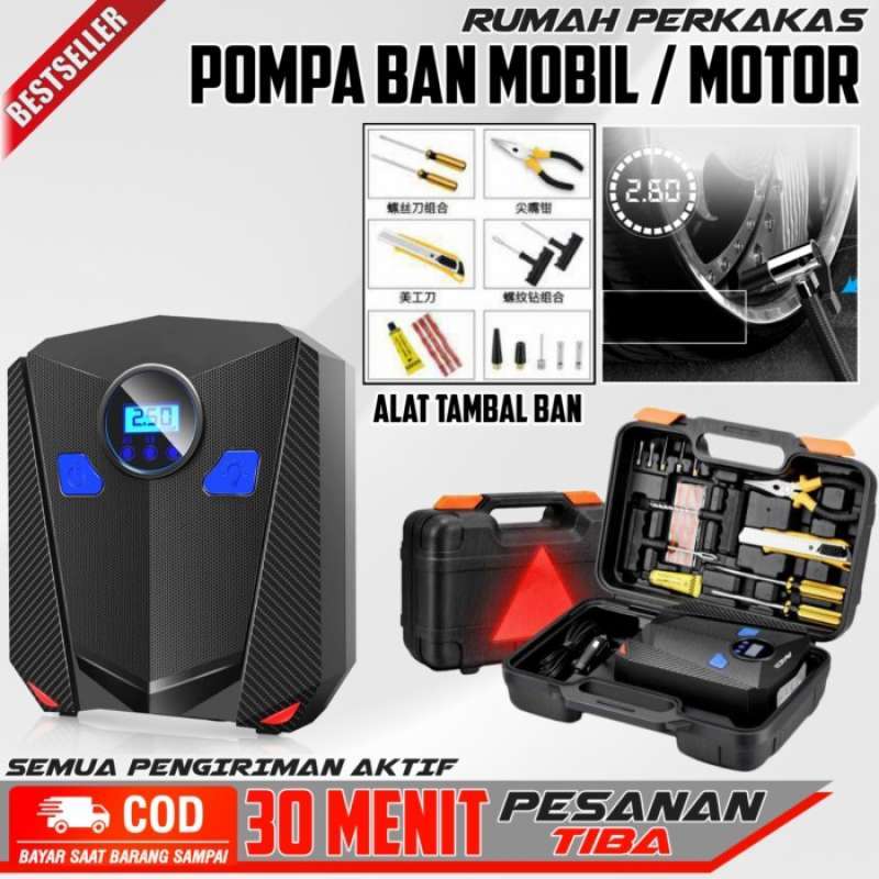 Promo Pompa Angin Ban Mobil Motor Air Compressor Pomba Ban Darurat ...