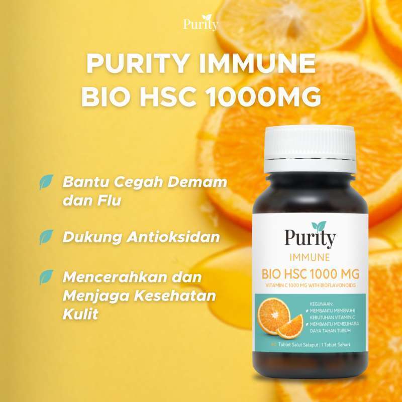 Jual Purityfic Immune Bio Hsc Vitamin C 1000mg 60 Tablet - Vitamin Halal Made In Australia Di ...