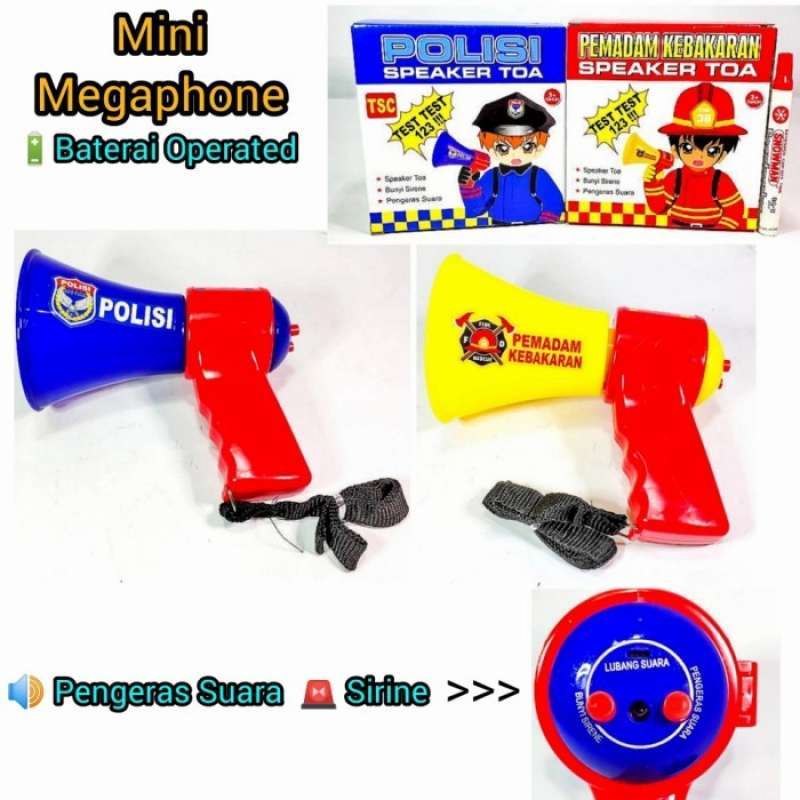 Promo Mainan Speaker Toa Pemadam Atau - Megaphone Anak Edukatif Batre ...
