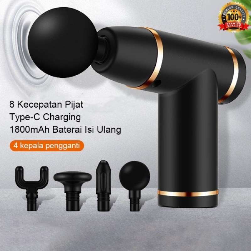 Promo Alat Pijat Massage Gun Fascia 4 Kepala 8 Kecepatan Pijat 1800mah Typec Diskon 23 Di