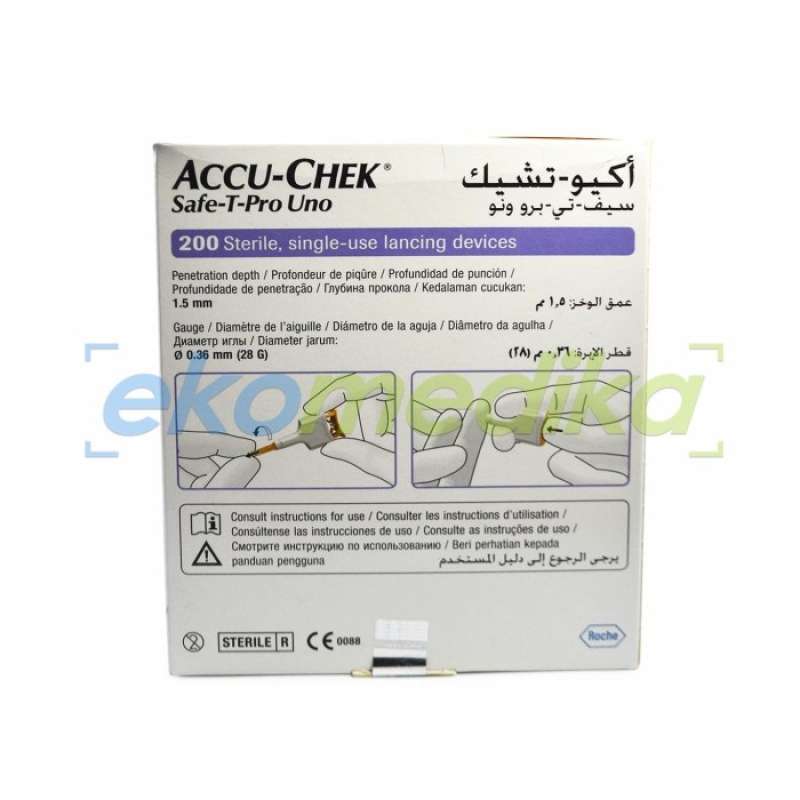 Promo Roche Accu-chek Safe-t-pro Uno Sterile, Single Use Lancing ...