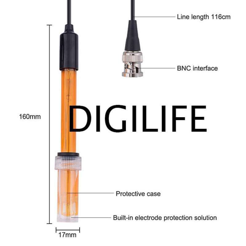 Promo Orp Meter Electrode Probe Sensor Bnc Q9 Oxidation Reduction ...