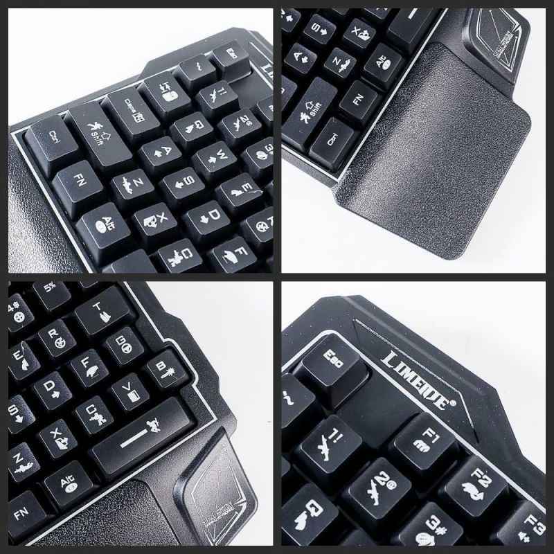 Jual Limeide Single Hand Gaming Keyboard Rgb 35 Keys Wired Gk103 ...