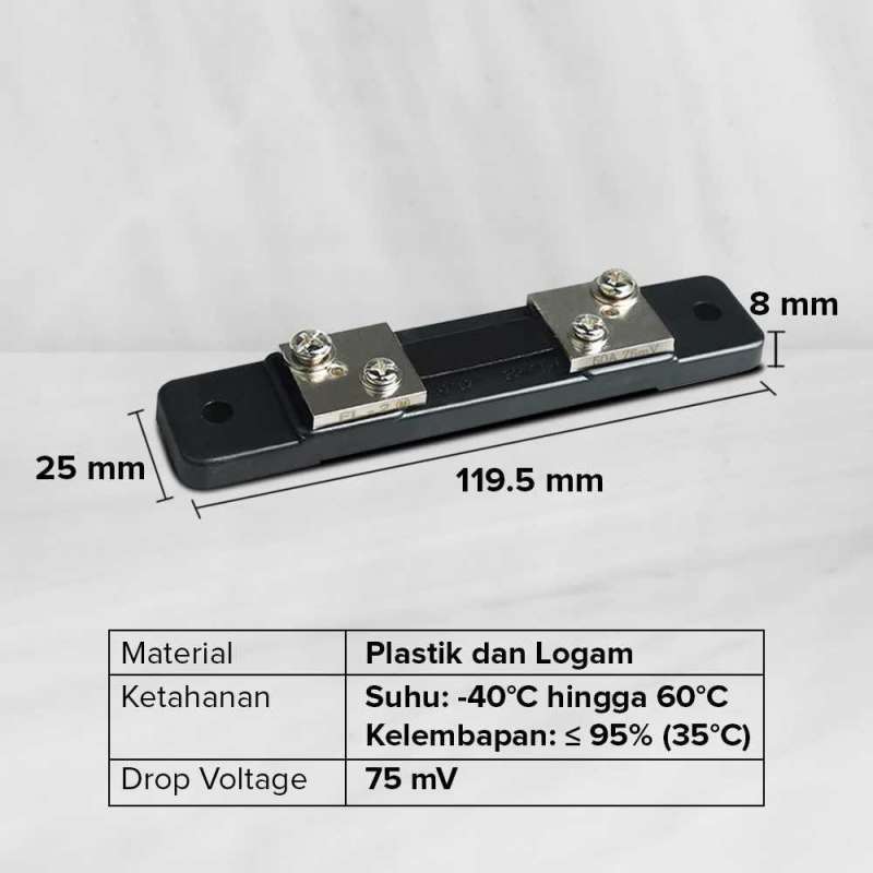 Jual Taiye Shunt Resistor 75mv For Ammeter Ampere Meter Fl-2 Alat Serba ...