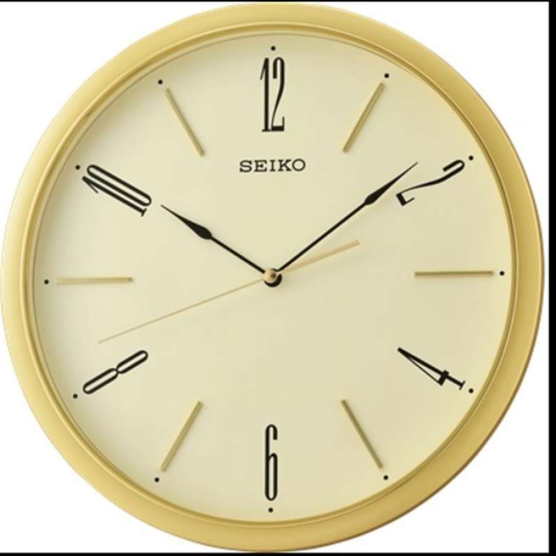 Promo Jam Dinding Seiko Japan Qxa725g Qxa725 Gold Original Diskon 28% ...