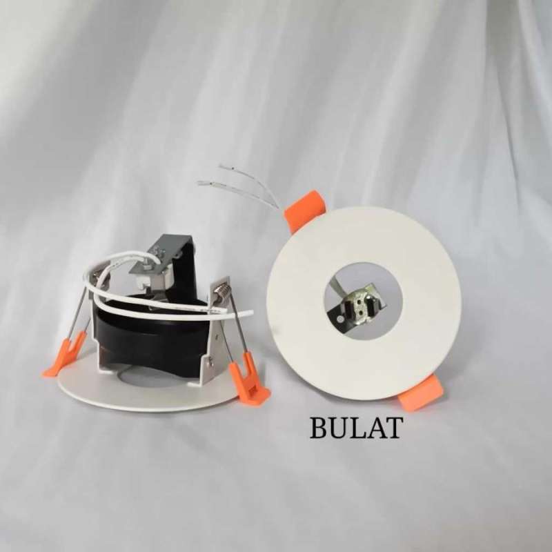Jual Kap Lampu Sorot Pinhole/downlight Spotlight Pinhole Oval/bulat Mr16 - Putih - Oval Di ...