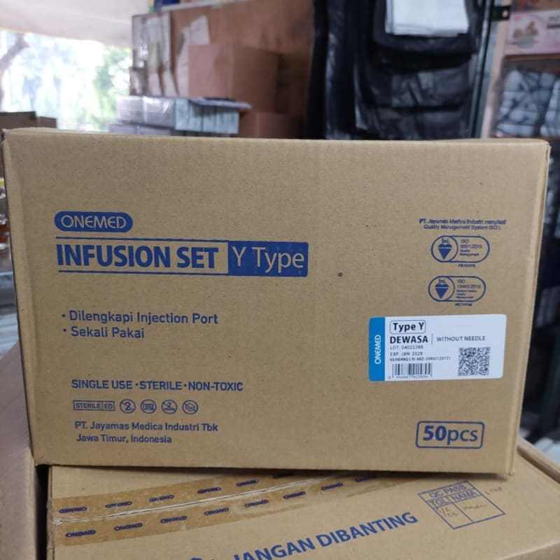 Jual Infusion Set Onemed Dewasa Type Y/infuset Type Y Onemed Box 50 Pcs ...