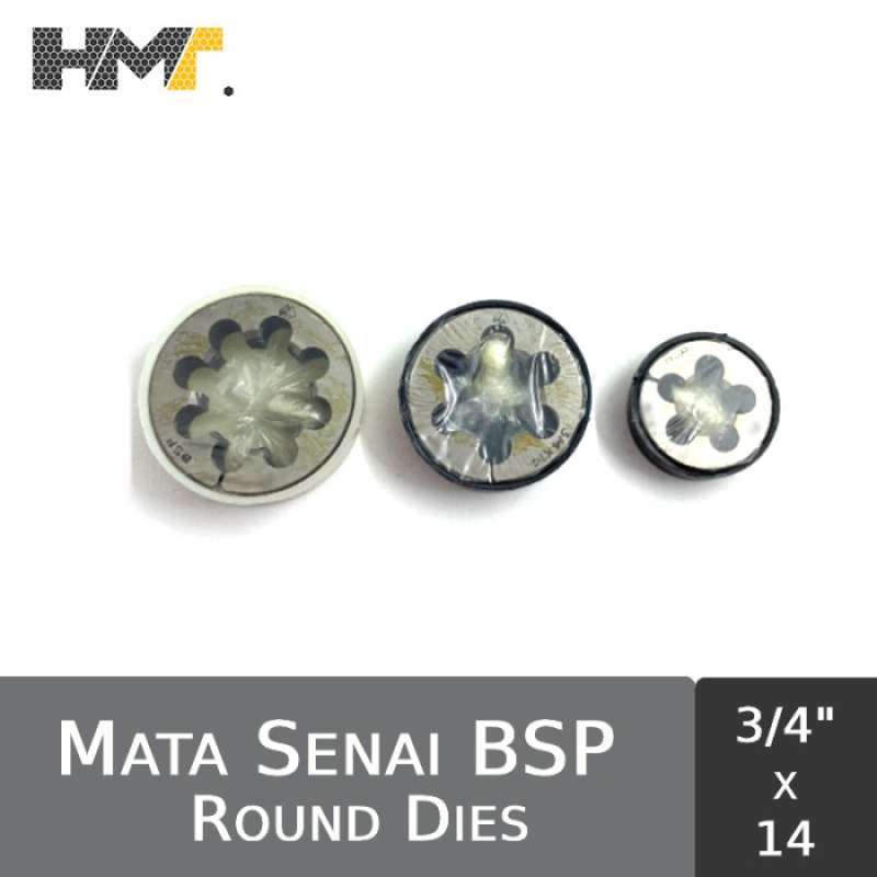 Promo Mata Senai Bsp Type 3/4 X 14 Drat Luar Baut / Round Dies Bsp ...