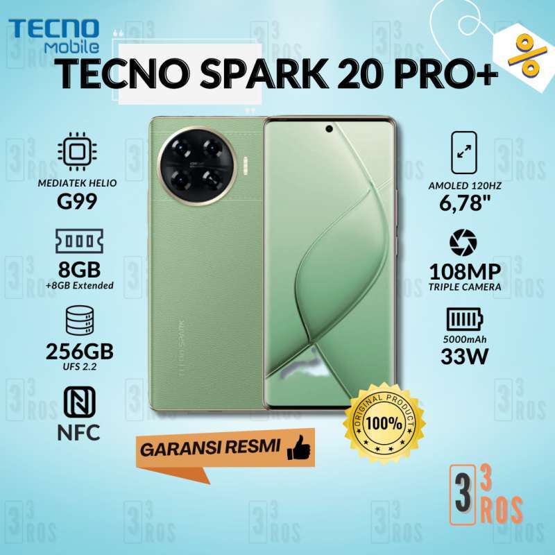 Jual Tecno Spark 20 Pro Plus 8+8gb|256gb Layar Amoled Garansi Resm Di Seller 3 Ros - Padalarang ...