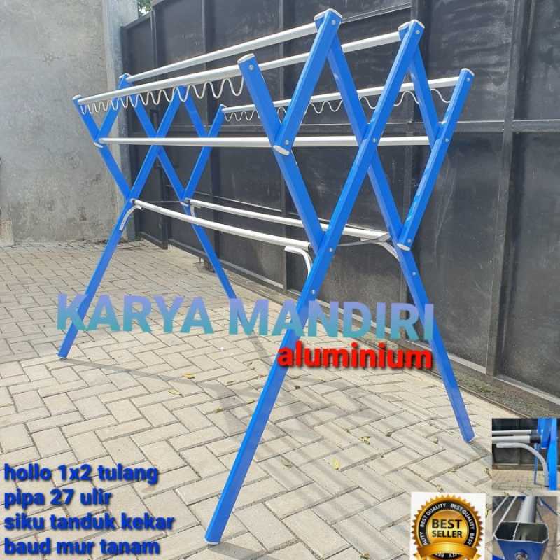 Promo Jemuran Baju Aluminium Super Besar / Jemuran Lipat / Tulang ...