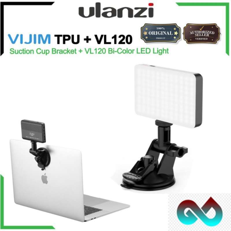 Promo Ulanzi Vijim Tpu Suction Cup Bracket + Vl120 Bi Color Led Video ...