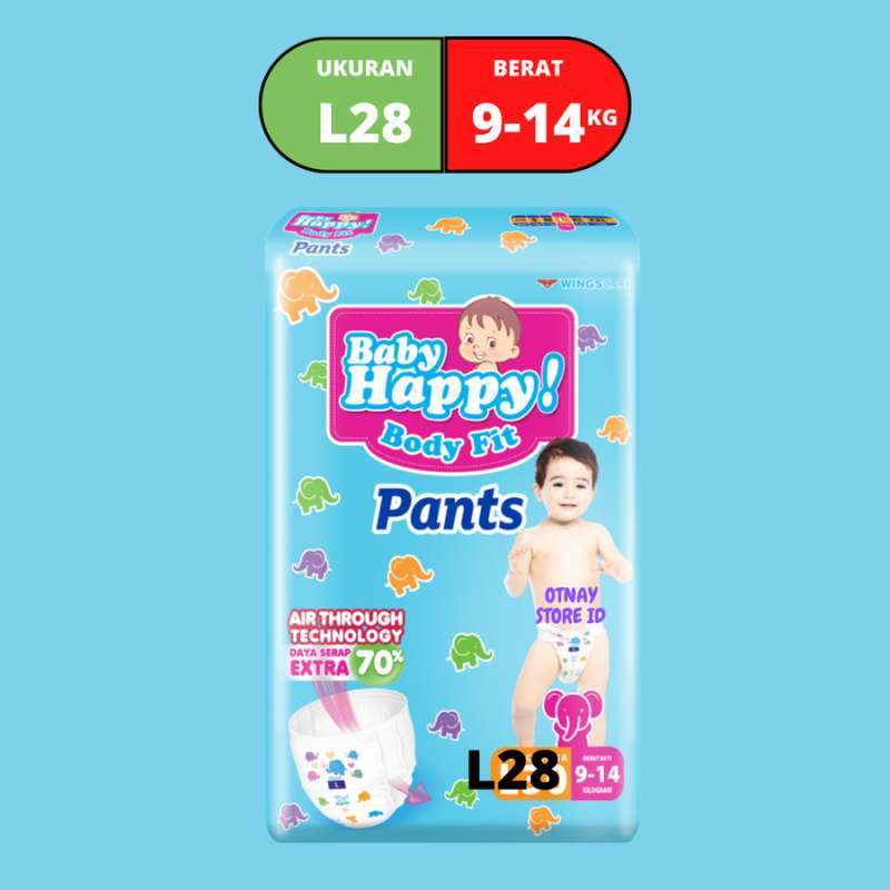 Promo Popok Baby Happy Ukuran L28 - Isi 28 Diskon 2% Di Seller Otnay ...