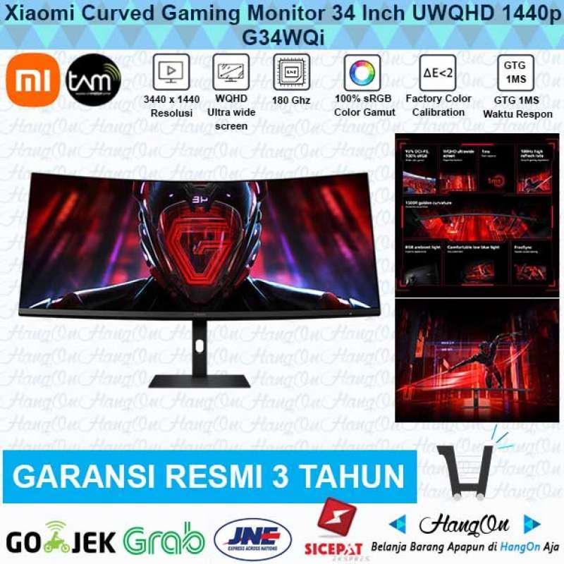 Jual Xiaomi Curved Gaming G34wqi Monitor 34'' Inch Wqhd Ultra Wide ...