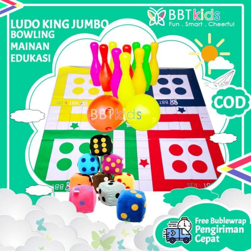 Promo Mainan Anak Ludo King Jumbo Bola Bowling Set Meriah Board Game ...