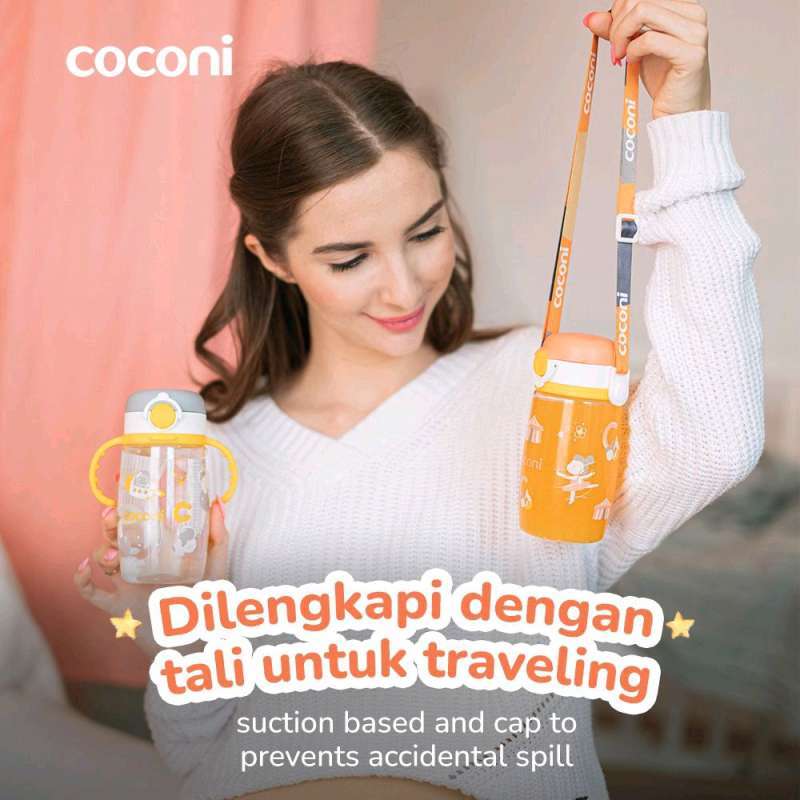 Jual Coconi Tritan Sippy Cup With Strap / 360 Gravity Straw Baby Water ...