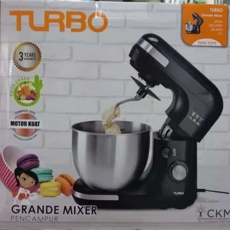 Promo Turbo Grande Stand Mixer Ehm-9595 5.0l Stainless Diskon 33% Di ...