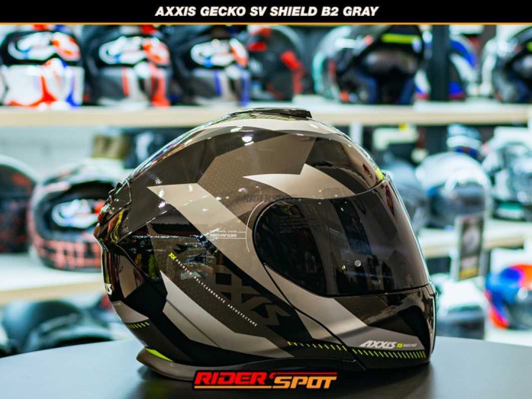 Promo Helm Motor Axxis Gecko Sv Shield B2 Gray Modulartouring Diskon 2% ...