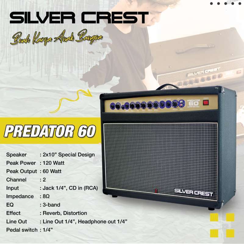 Jual Silver Crest Predator 60 Guitar Amplifier Di Seller Dave Komputer ...
