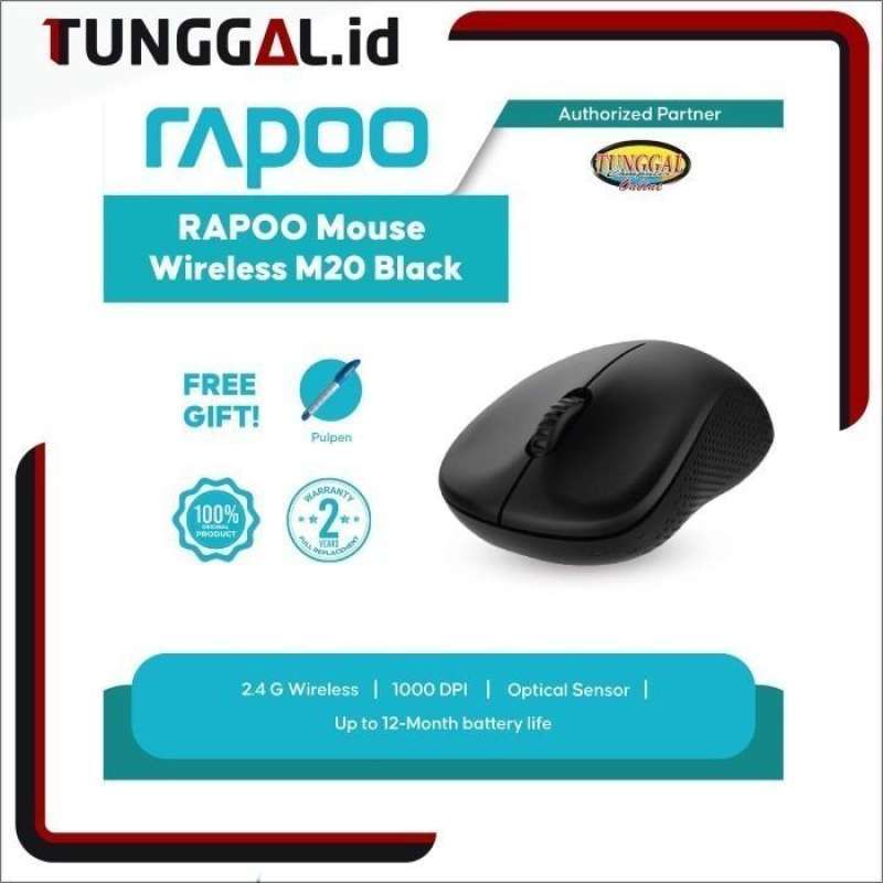 Jual Mouse Wireless Optical Rapoo M20 Original (mouse Rapoo M20) Di Seller Tunggal Computer ...
