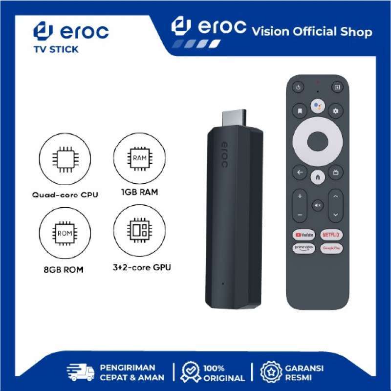 Jual Eroc Tv Stick Android 11 - Full Hd - Google Assistant - Chromecast ...