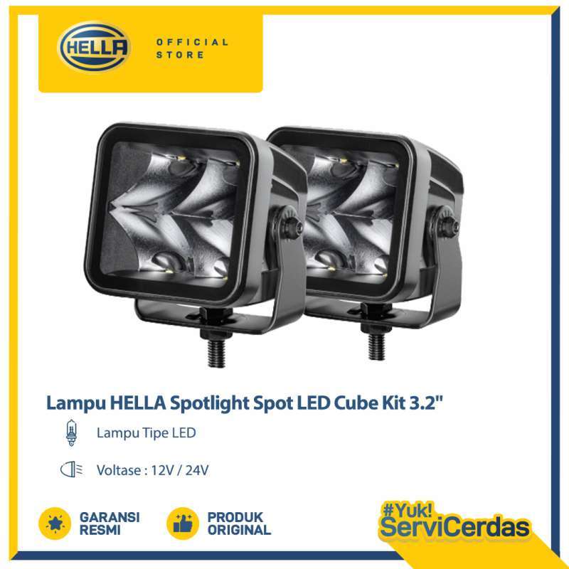 Jual Lampu Hella Spotlight Spot Led Cube Kit 3.2 - Lampu Mobil Di ...
