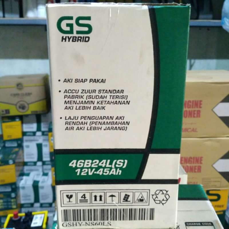 Promo Aki Mobil / Battery Gs Astra Type Gs Hybrid 46b24ls / Ns60ls 12v ...