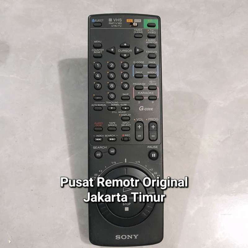 Jual Remote Remot Vhs Vtr Tv Sony Rmt-v165 Original Asli Di Seller Pusat Remote Original ...